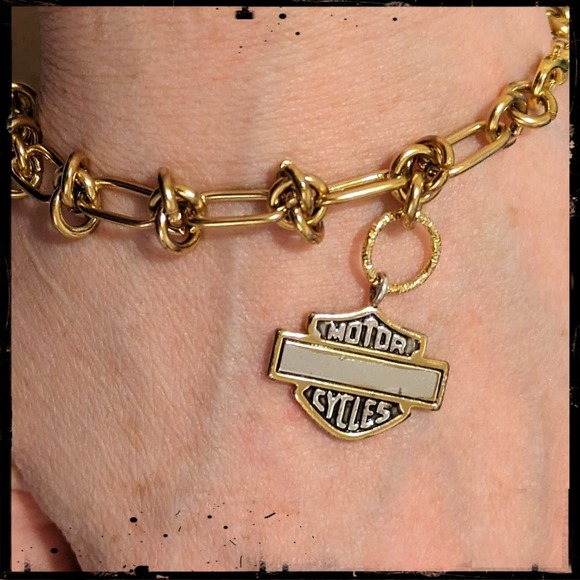 Harley-Davidson | Jewelry | Harley Davidson Bar Shield Two Tone Charm ...